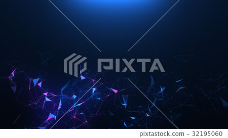 Abstract blue plexus background - Stock Illustration [32195060] - PIXTA