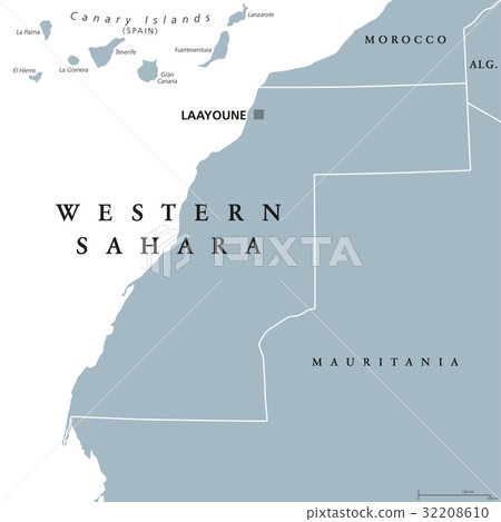 Western Sahara political map-插圖素材 [32208610] - PIXTA圖庫