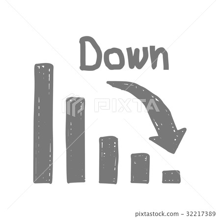Graph going down - Stock Illustration [32217389] - PIXTA