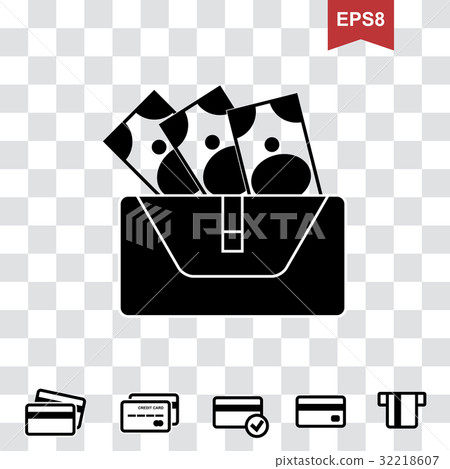 Wallet or Pocketbook Vector Icon - Stock Illustration [32218607] - PIXTA