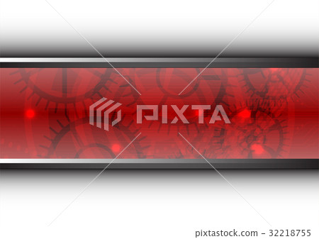 Red vector technology concept, abstract background - Stock Illustration ...