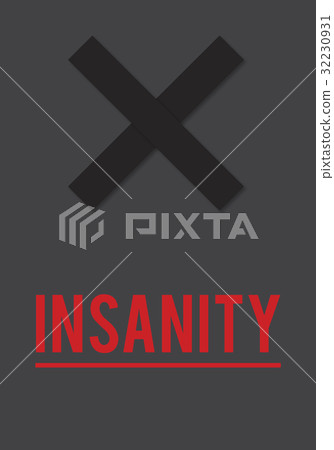 Insanity Mad Psyco Crazy Irresponsibility... - Stock Illustration ...