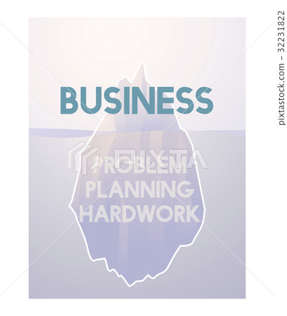 Problem Planning Hard Work Achievement Iceberg... - Stock Illustration ...