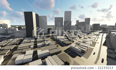 Tokyo model city scenery - Stock Illustration [32235013] - PIXTA