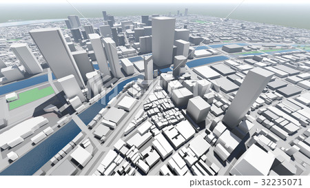 Osaka model city scenery - Stock Illustration [32235071] - PIXTA