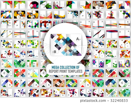Mega collection of 100 vector annual report print - Stock Illustration ...