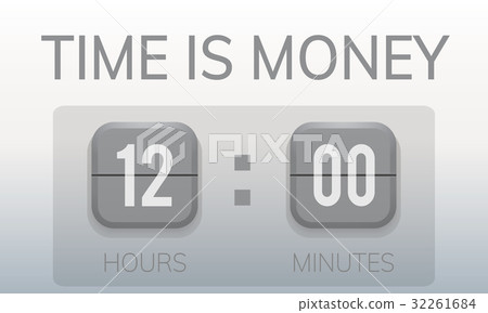 Waste No Time Valuable Management Countdown... - Stock Illustration ...