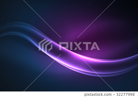 Vector glowing wave, smoke - Stock Illustration [32277998] - PIXTA