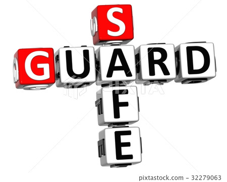 3D Guard Safe Crossword - Stock Illustration [32279063] - PIXTA