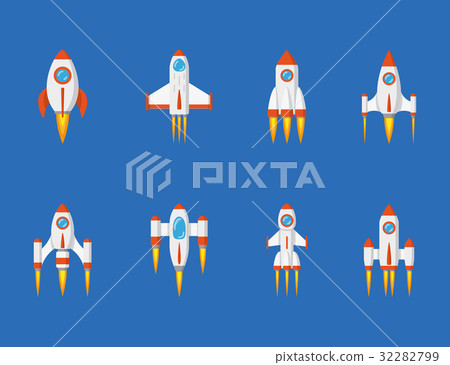 set of rockets-插圖素材 [32282799] - PIXTA圖庫