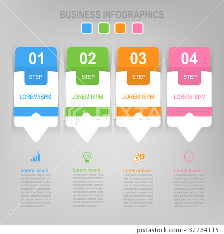 Infographic flat design of business icon vector - Stock Illustration ...