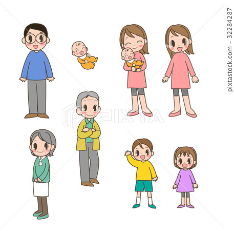 All of my family / whole body - Stock Illustration [32284287] - PIXTA