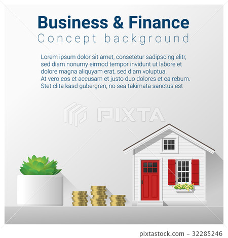 Finance background with real estate investment - Stock Illustration ...