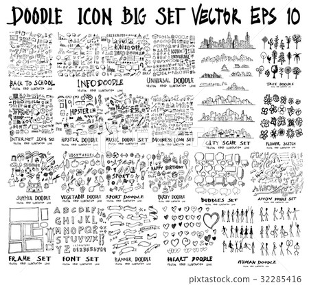 MEGA doodles collection - Stock Illustration [32285416] - PIXTA