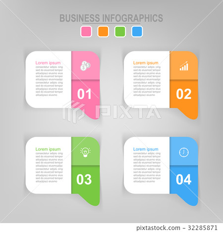 Infographic flat design of business icon vector - Stock Illustration ...