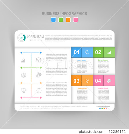 Infographic flat design of business icon vector - Stock Illustration ...