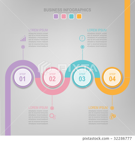 Infographic flat design of business icon vector - Stock Illustration ...