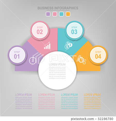 Infographic flat design of business icon vector - Stock Illustration ...
