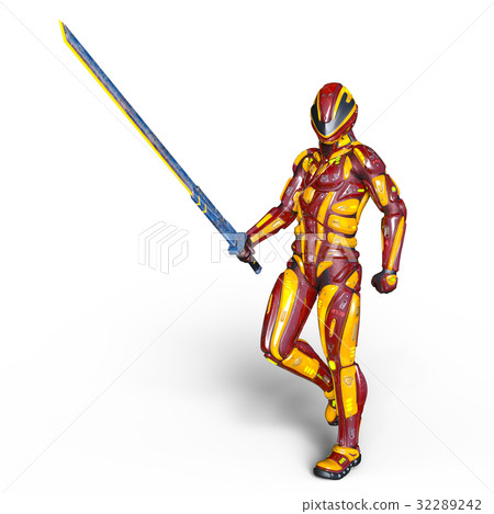 Robot Swordsman - Stock Illustration [32289242] - PIXTA