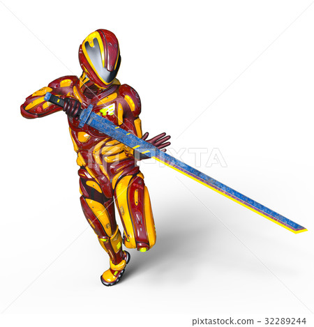Robot Swordsman - Stock Illustration [32289244] - PIXTA