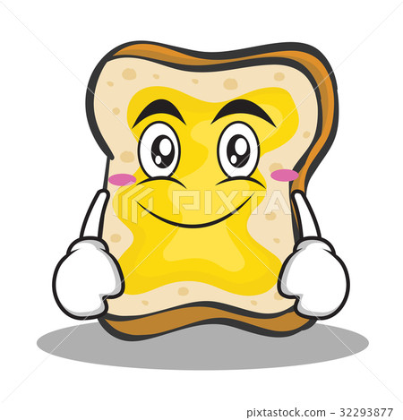 Smile face bread character cartoon - Stock Illustration [32293877] - PIXTA