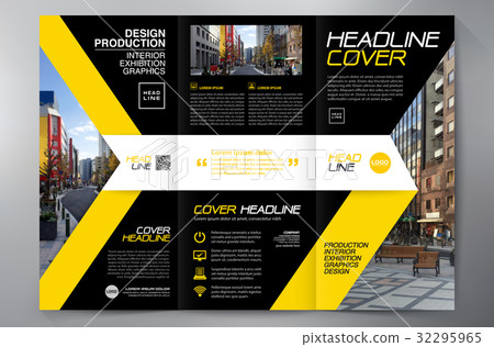 Brochure 3 fold flyer design a4 template. - Stock Illustration ...