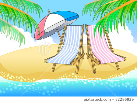 Seaside summer vacation illustration - Stock Illustration [32296929 ...