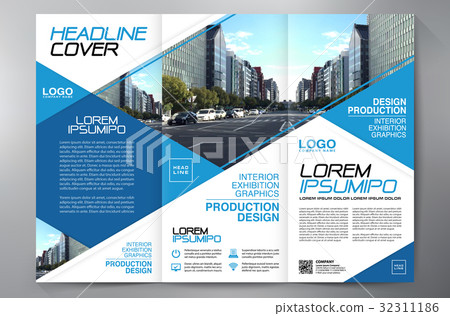 Brochure 3 fold flyer design a4 template. - Stock Illustration ...