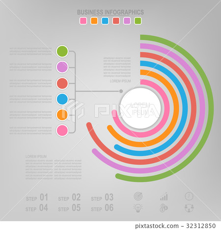 Infographic circle element flat design business - Stock Illustration ...