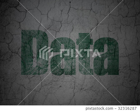 Data concept: Data on grunge wall background - Stock Illustration ...