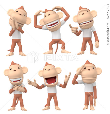 Saru character illustration - Stock Illustration [32337895] - PIXTA