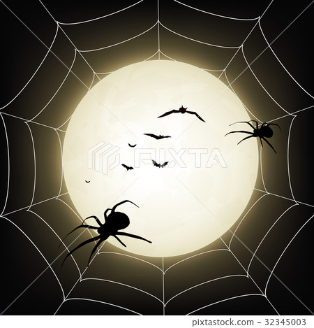 Halloween spider autumn background - Stock Illustration [32345003] - PIXTA