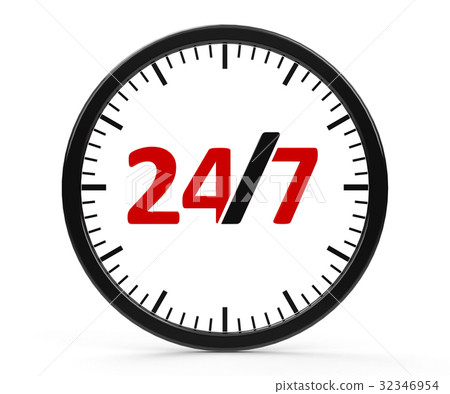 Round-the-clock service, whole - Stock Illustration [32346954] - PIXTA
