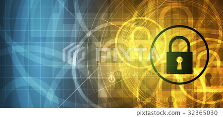 Cyber security and information network protection - Stock Illustration ...