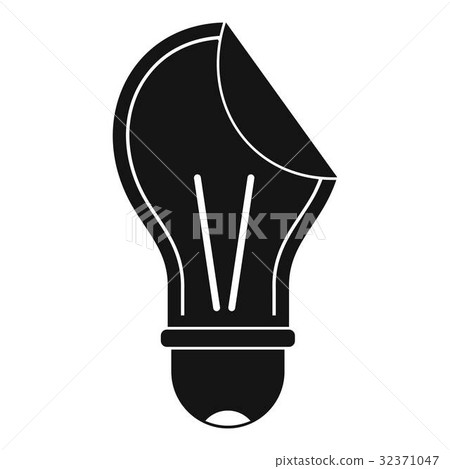 Bulb sticker icon simple - Stock Illustration [32371047] - PIXTA