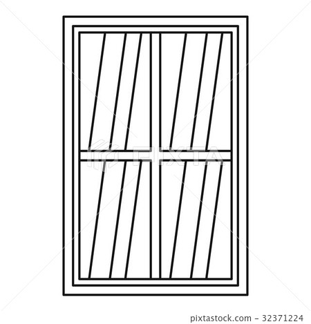 White rectangle window icon outline - Stock Illustration [32371224] - PIXTA