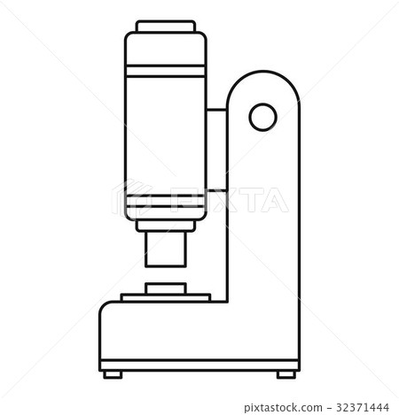 Blacksmith automatic hammer icon outline - Stock Illustration [32371444 ...