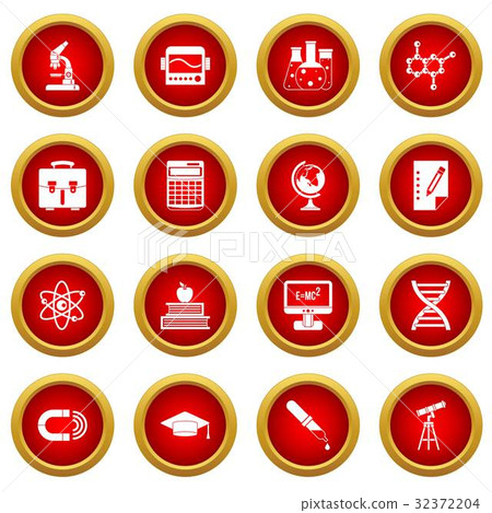 Education icon red circle set - Stock Illustration [32372204] - PIXTA