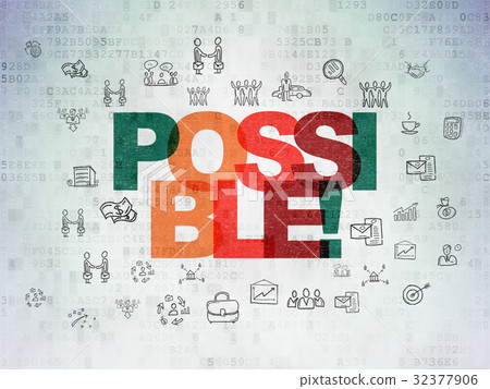 Business concept: Possible! on Digital Data Paper - Stock Illustration ...