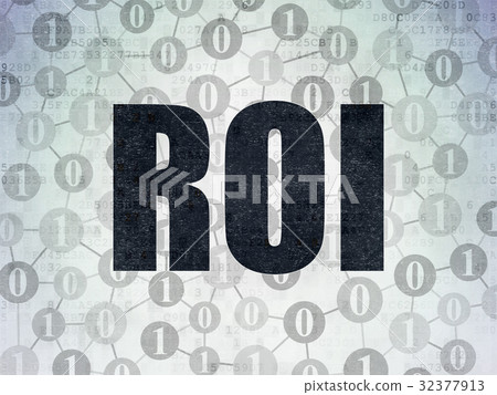Finance concept: ROI on Digital Data Paper-插圖素材 [32377913] - PIXTA圖庫