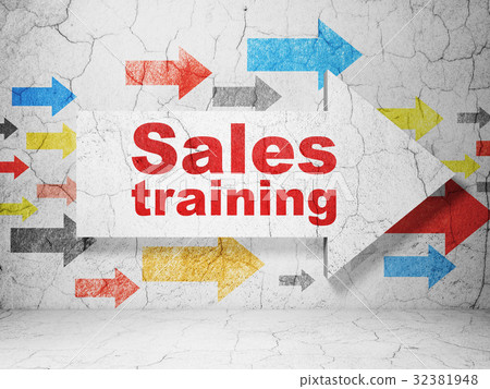 Advertising concept: arrow with Sales Training on - Stock Illustration ...