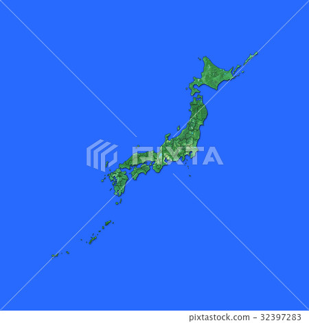 Green Japan Map - Stock Illustration [32397283] - PIXTA