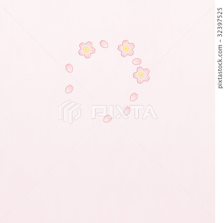 Cherry tree circle (background material) _ Pink - Stock Illustration ...