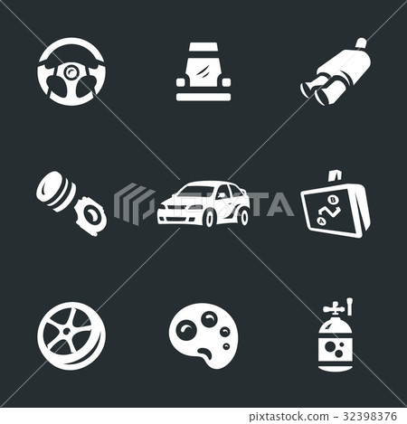Vector Set of Auto tuning Icons. - Stock Illustration [32398376] - PIXTA