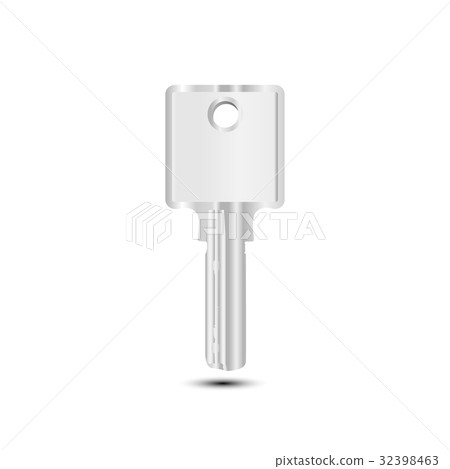 Key on white background. vector - Stock Illustration [32398463] - PIXTA