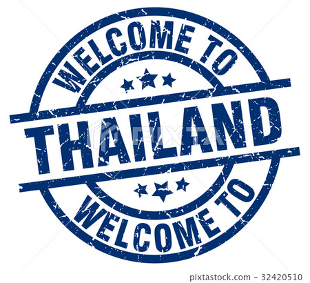 welcome to Thailand blue stamp - Stock Illustration [32420510] - PIXTA