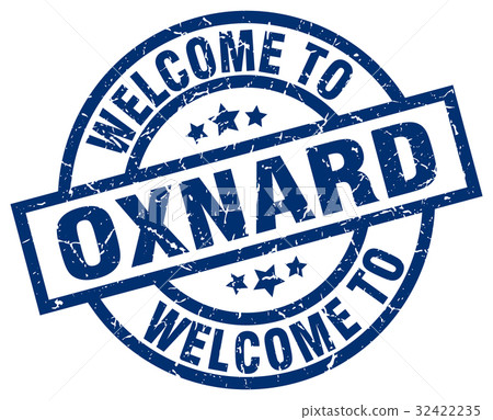 welcome to Oxnard blue stamp - Stock Illustration [32422235] - PIXTA