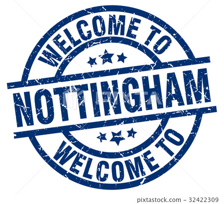 welcome to Nottingham blue stamp - Stock Illustration [32422309] - PIXTA
