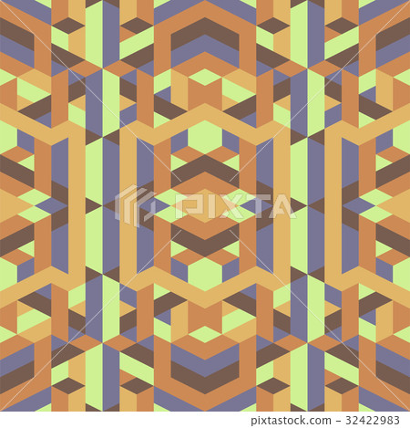 abstract retro geometric pattern earth tone color - Stock Illustration ...
