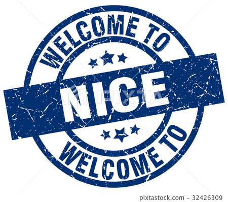 welcome to Nice blue stamp - Stock Illustration [32426309] - PIXTA